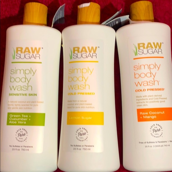 Raw Sugar | Bath & Body | Raw Sugar Cold Pressed Body Wash Lot Of 3 ...